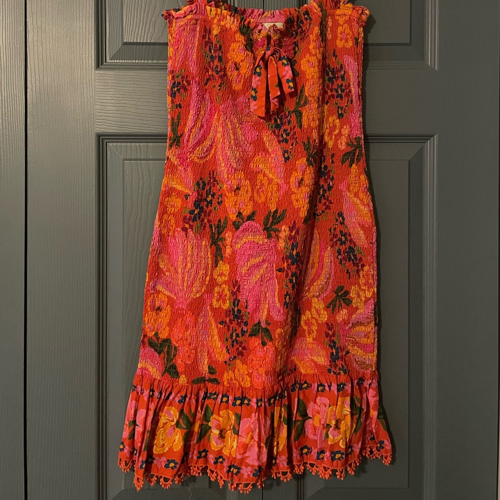 Farm Rio Red Spring Bananas Mini Dress - Gem